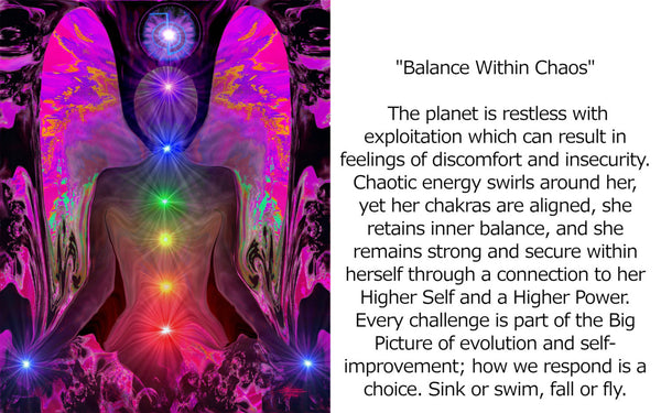 Chakra Art Print, Metaphysical Artwork by Primal Painter - "Balance Wi
