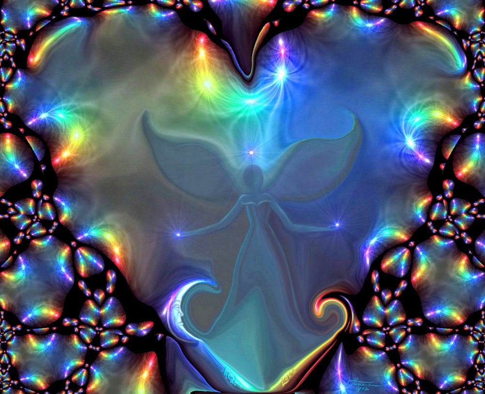 Chakra Art Abstract Angel Energy Art Reiki Wall Decor Aura Print ...