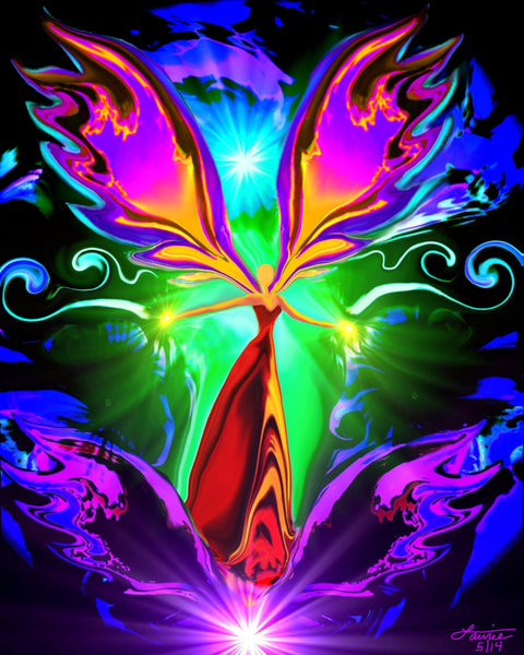 Spiritual Chakra Energy Angel Art "Angel of the Violet Flame" – Primal ...